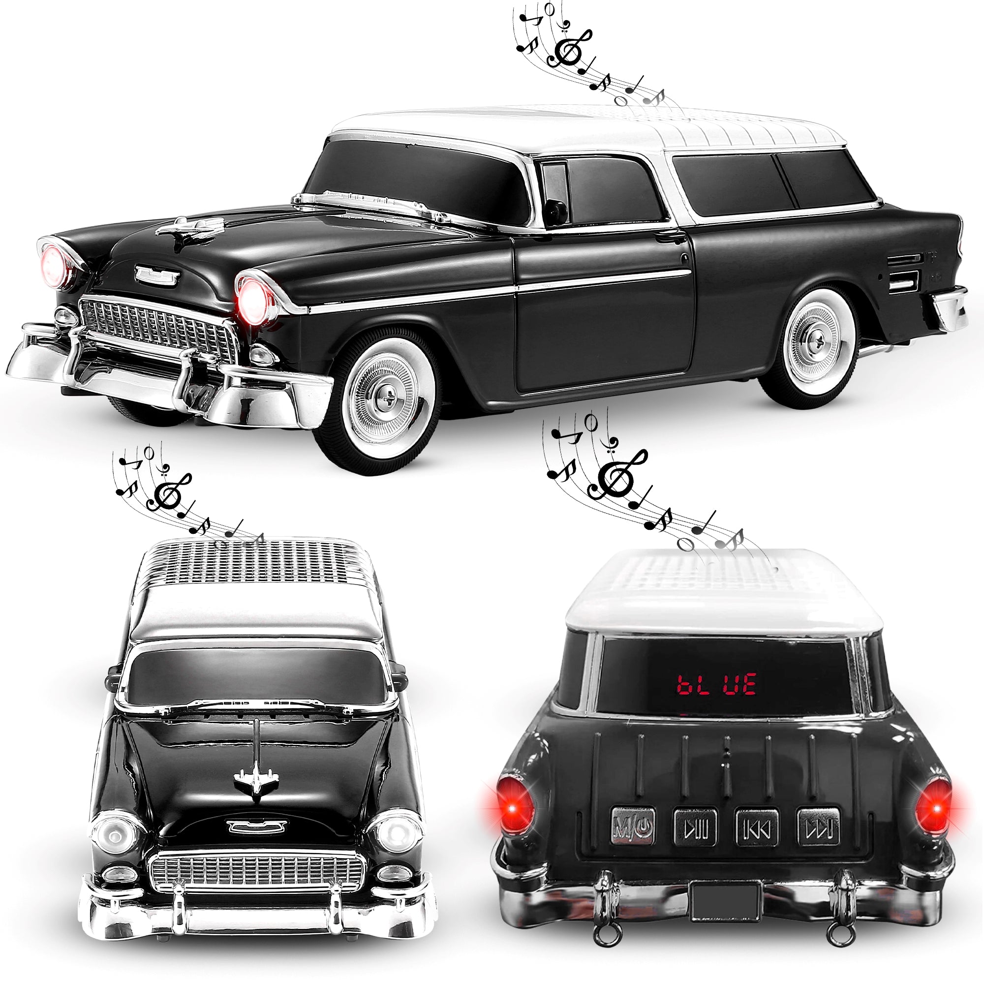 Fuzix WS-1955 Car Bluetooth Portable Speaker with LED AUX USB FM Recha