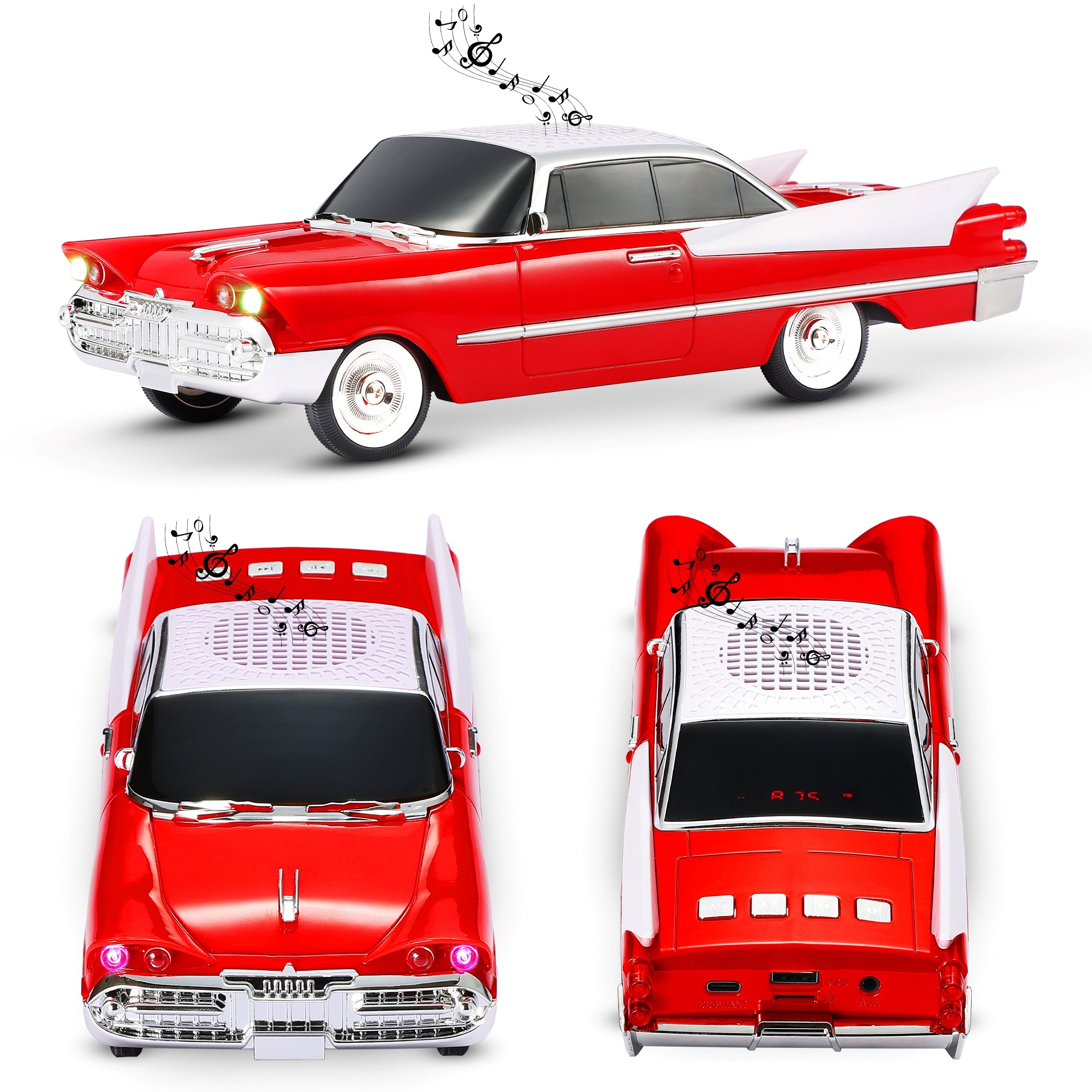 Fuzix WS-1965 Car Bluetooth Portable Speaker with LED AUX USB FM Recha